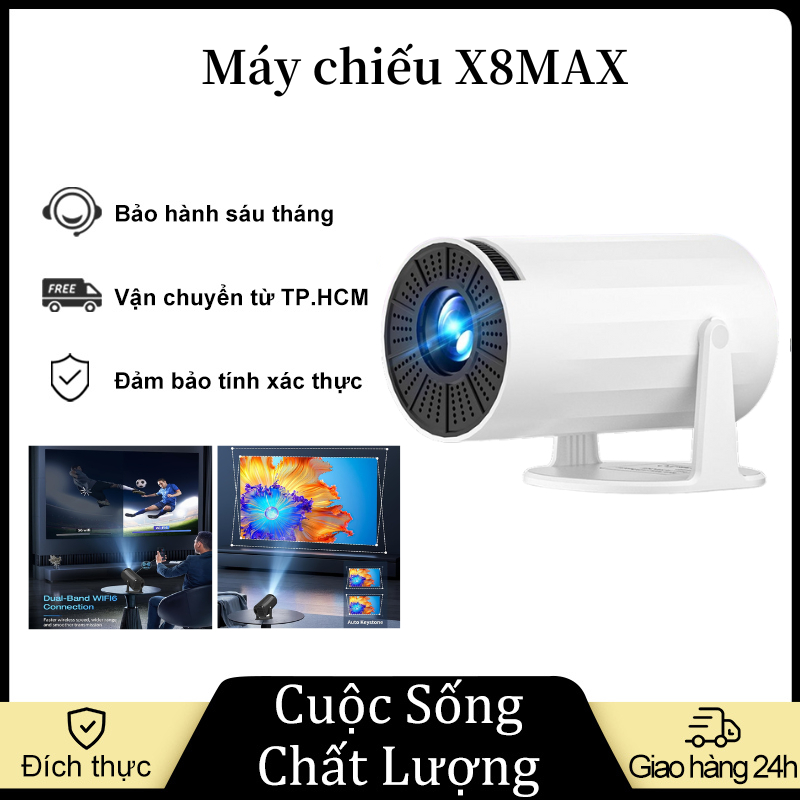 Máy chiếu mini X8max/HY300 4K Full HD Android 11.0 WiFi6 1080P cho điện ...
