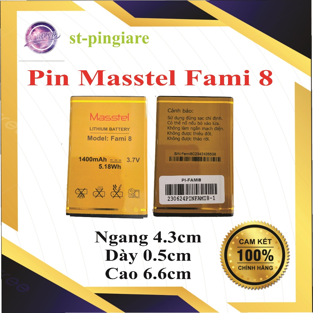 Pin Masstel Fami 8 Chính hãng | Shopee Việt Nam