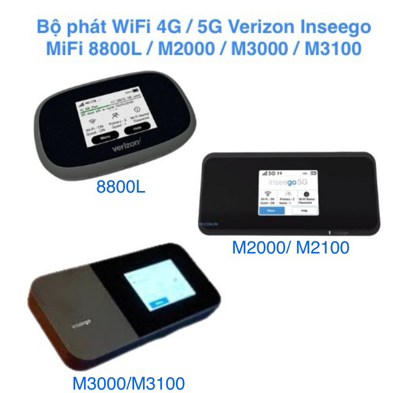 Bộ phát WiFi 4G / 5G Verizon Inseego MiFi 8800L / M2000 / M2100/ M3000 ...