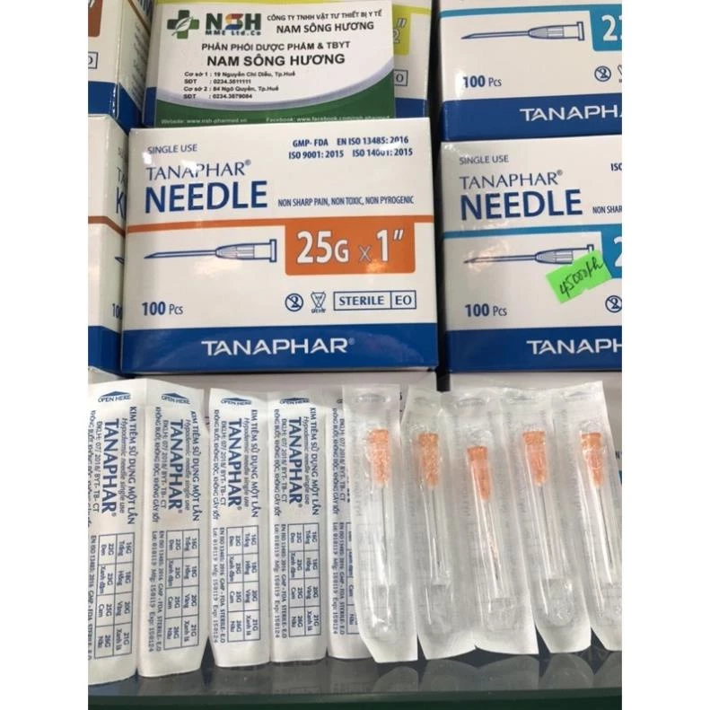 Tanaphar Kim tiêm các số (16G, 18G, 20G, 21G, 22G, 23G, 25G, 26G) - Hộp 100 cái | Shopee Việt Nam