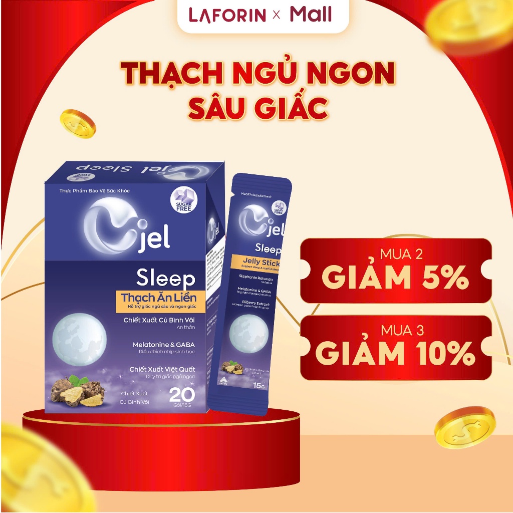 Thạch ăn liền Cjel Sleep giúp ngủ ngon, sâu giấc, điều hòa giấc ngủ ...
