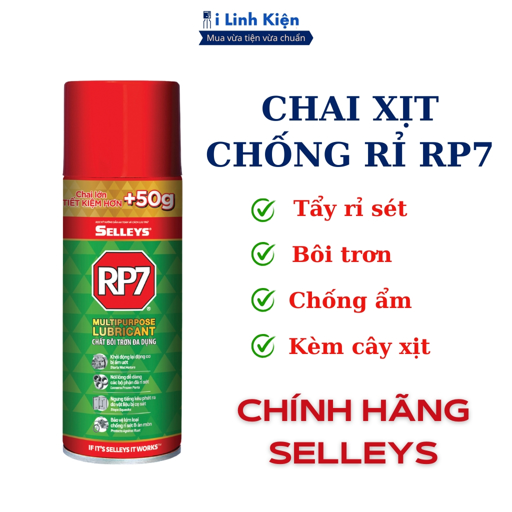Chai xịt RP7 SELLEYS 350g tẩy rỉ sét và bôi trơn kim loại chất lượng ...