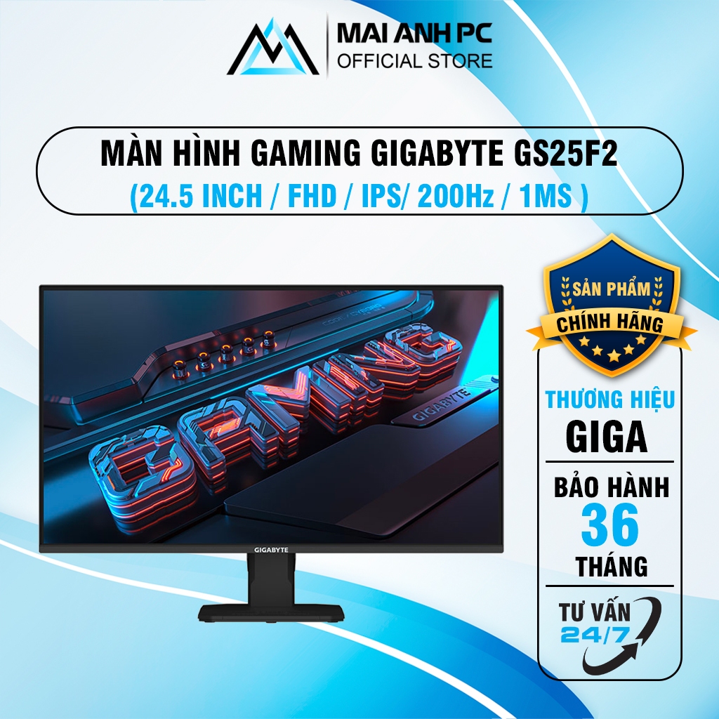 Màn hình Gigabyte GS25F2 (24.5 inch/FHD/IPS/200hz/1ms) | Shopee Việt Nam