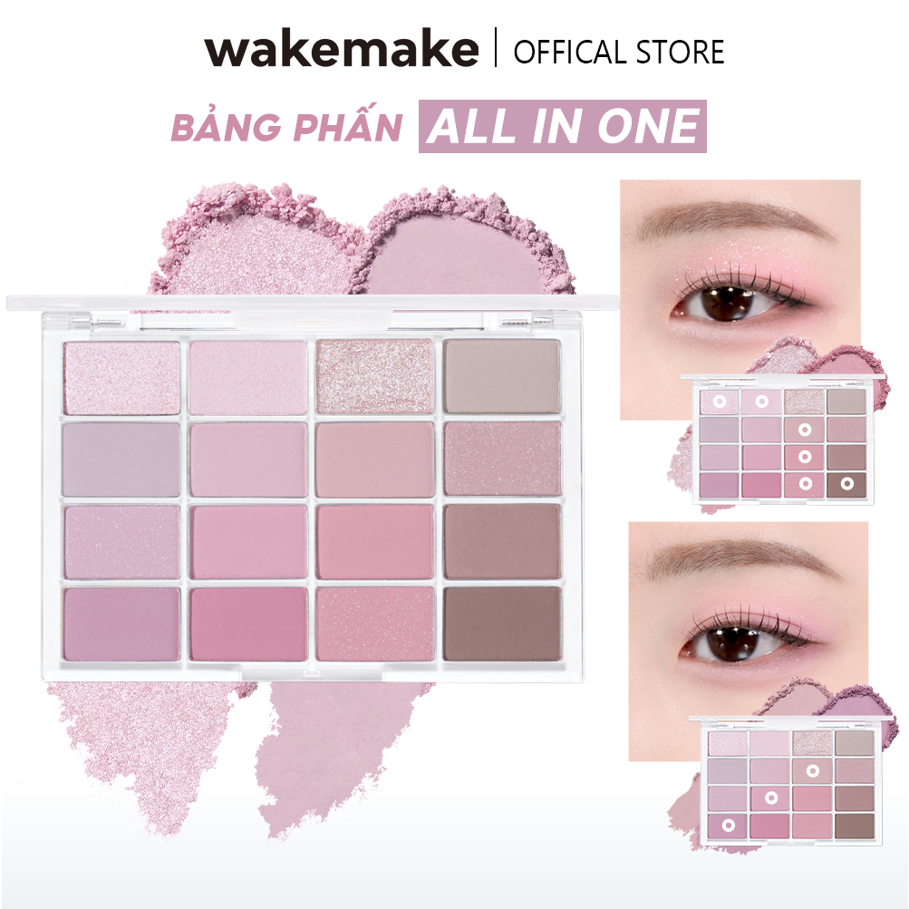 [LIVE] Bảng phấn mắt 16 ô wakemake Soft Blurring Eye Palette 14g tự nhiên cuốn hút | Shopee Việt Nam