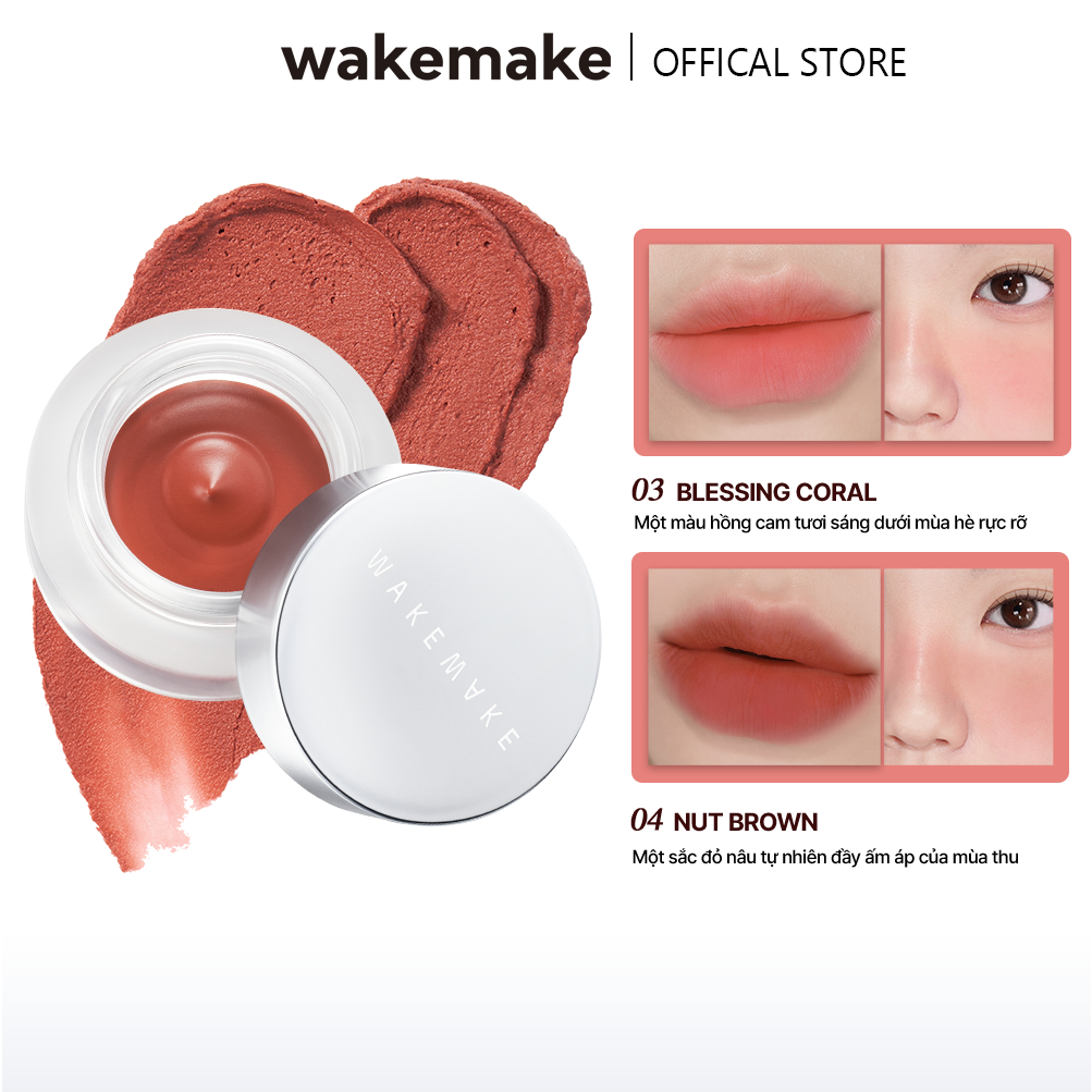 [LIVE] Son bùn wakemake Over Blurring Pot 4,5g siêu mịn và dưỡng ẩm | Shopee Việt Nam