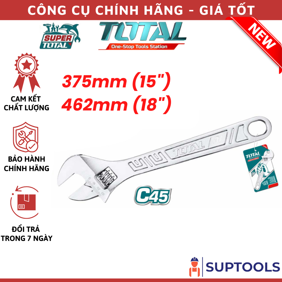 Mỏ lết 15" 18" TOTAL THT1010153 - THT1010183 (Đồ nghề Chính Hãng ...