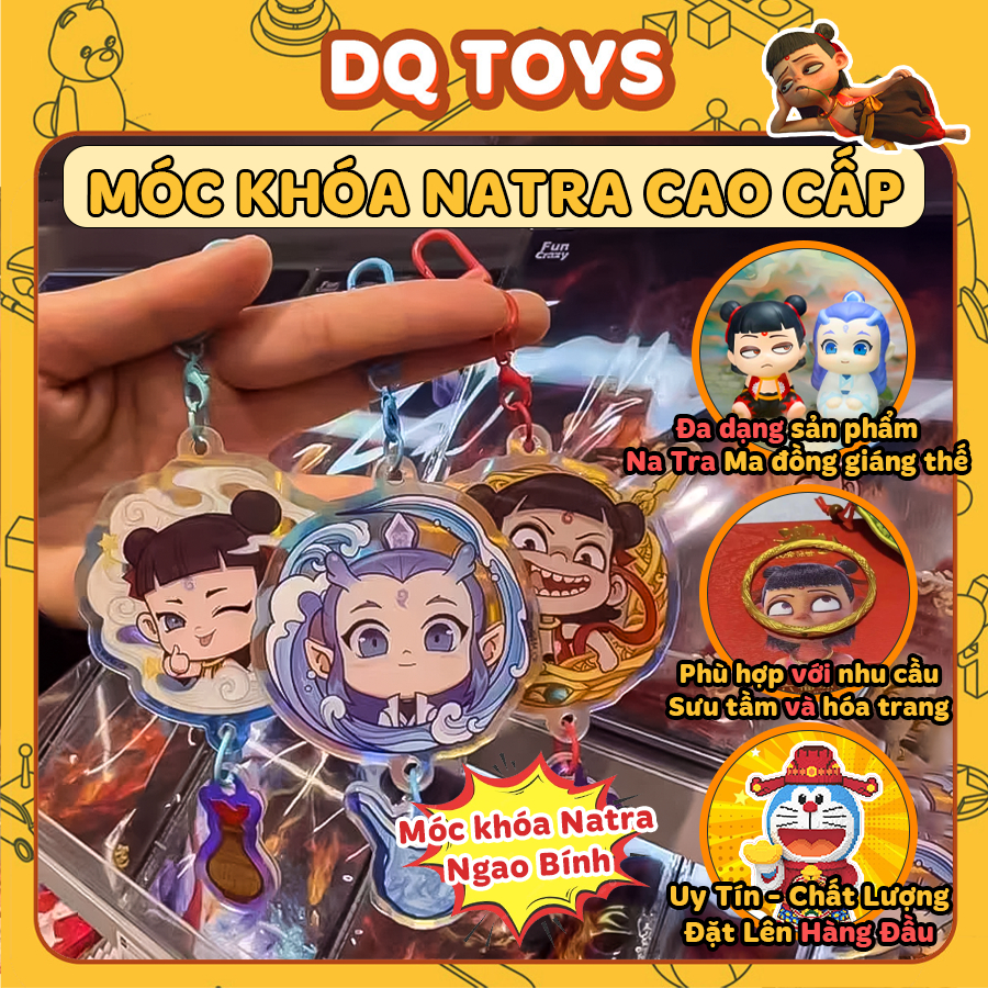 Móc khoá Ngao Bính Natra 2D nhựa Acrylic Nezha ma đồng giáng thế ma ...