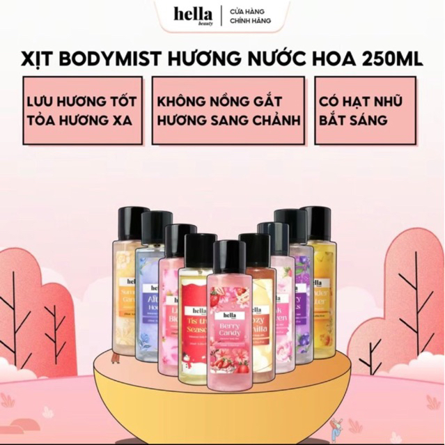 Xịt bodymist hương nước hoa hella beauty chai chiết 10ml | Shopee Việt Nam