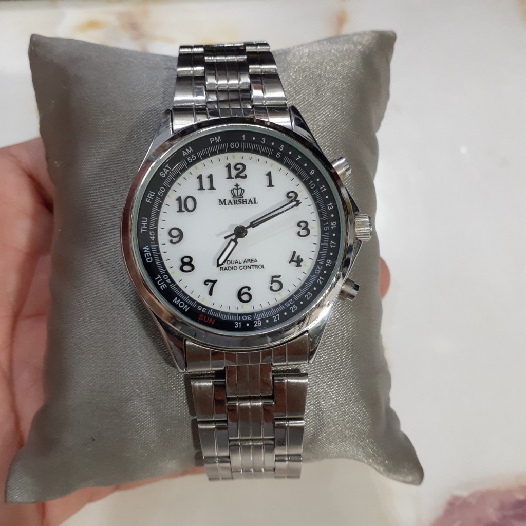 Đồng hồ nam Marshal radio control size 39mm second hand Nhật bản ...