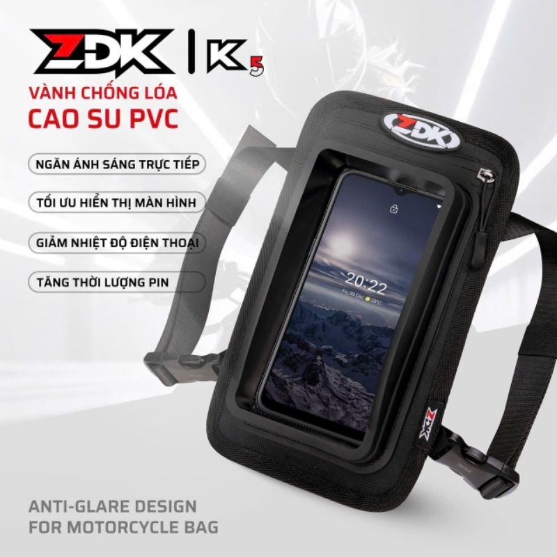 Túi treo đầu xe đựng điện thoại cảm ứng có viền chống chói chính hãng zdk | Shopee Việt Nam