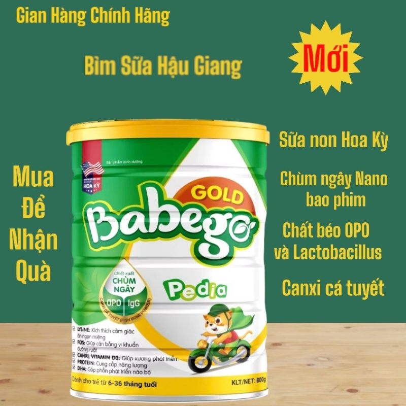 [ LIVE 3] SỮA BABEGO GOLD 800g 6 - 36 tháng cho trẻ ngừa táo bón, tăng cân tốt, phát triển toàn ...