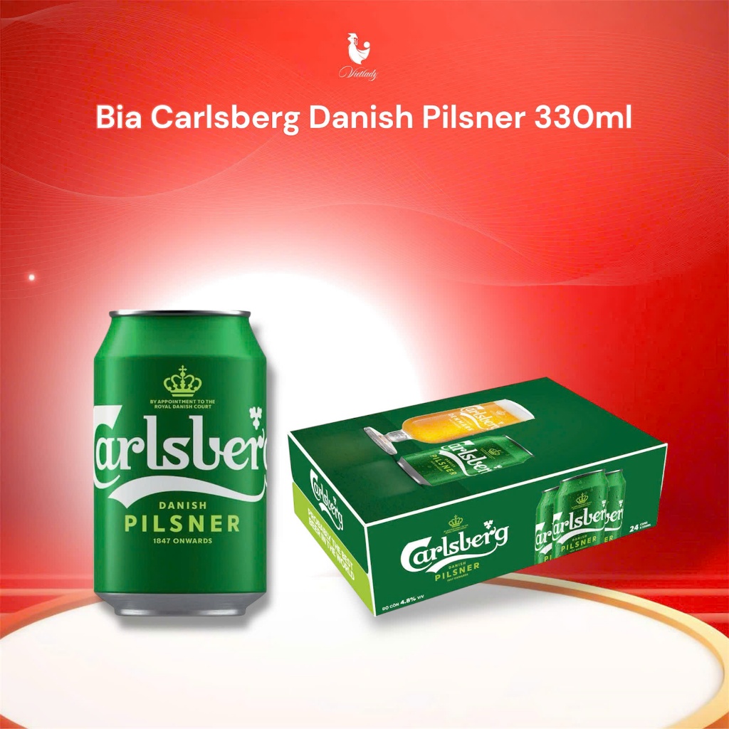 Thùng 24 Lon Carlsberg Danish Pilner 330ml | Shopee Việt Nam
