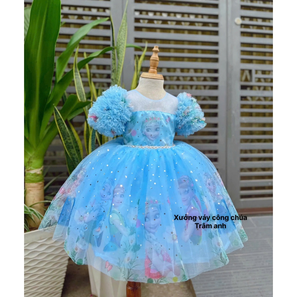 váy công chúa elsa tay phồng | Shopee Việt Nam