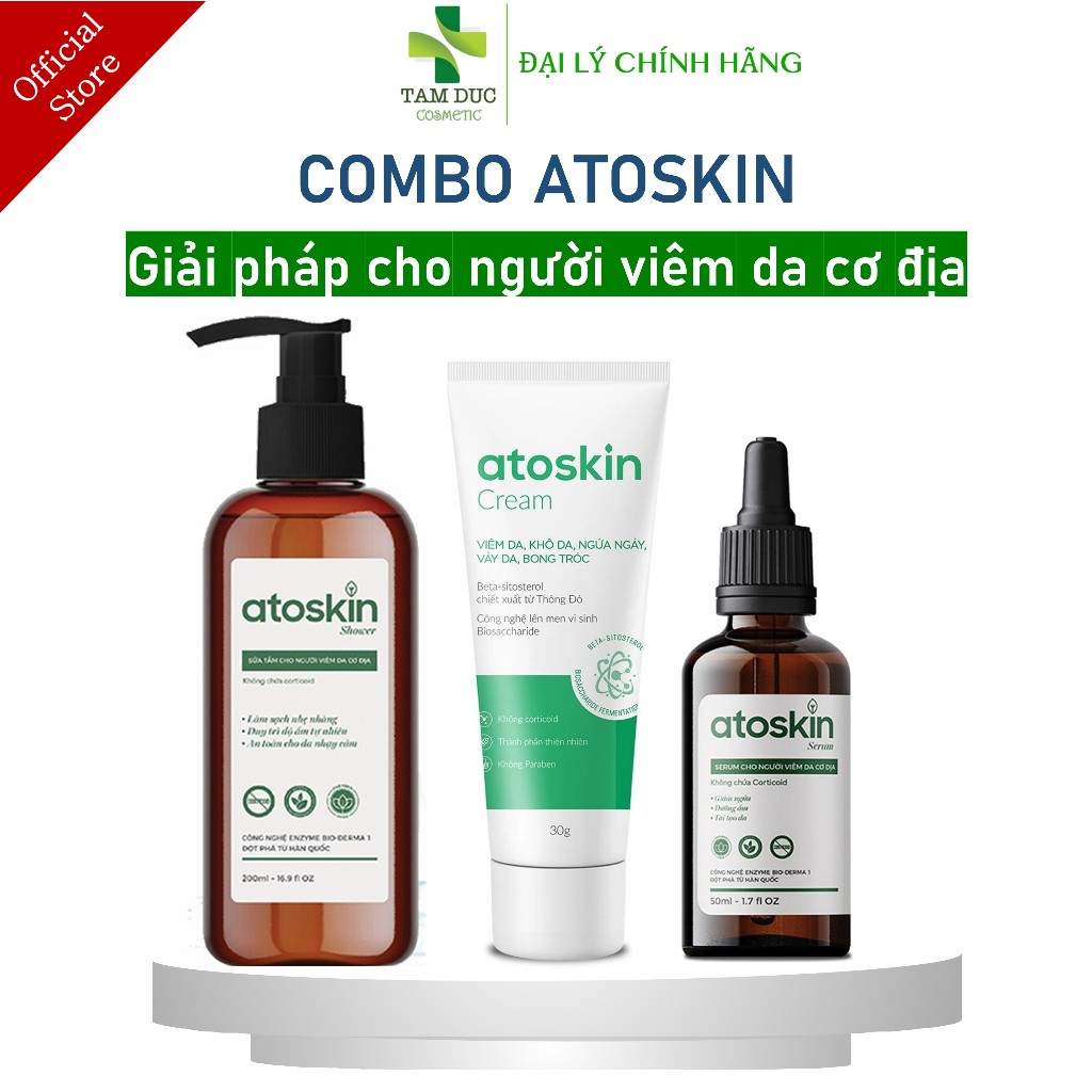 Trọn bộ ATOSKIN - Dành cho người Viêm da cơ địa từ thiên nhiên [Combo ...