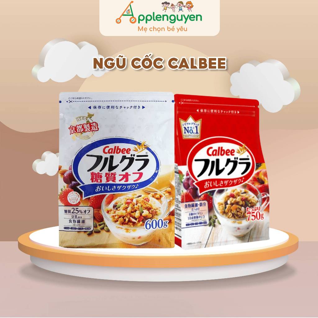 Ngũ Cốc Calbee Nhật Bản (Đỏ/Trắng) Date T10/2025 và 1.2026 | Applenguyen94 | Shopee Việt Nam