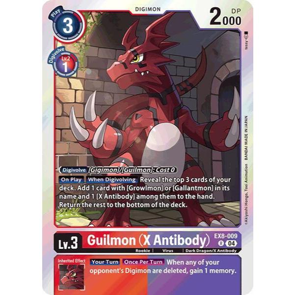 Thẻ Bài Digimon Mã EX8-009 - Guilmon (X Antibody) - Digimon - Rare ...