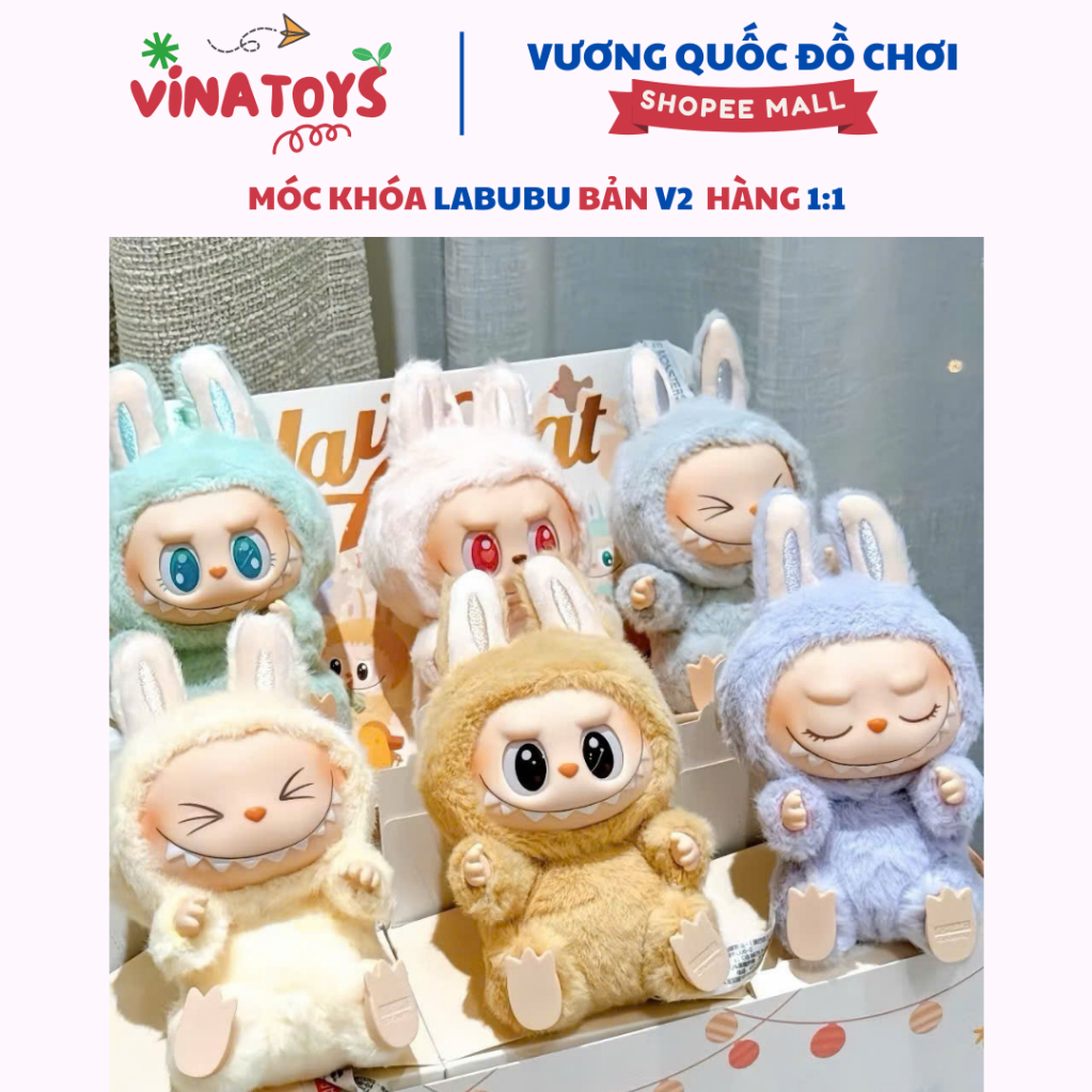 Móc Khóa Labubu V2 Full Box Lông Mịn Cao Cấp (Rep Check Code) Được Chọn ...