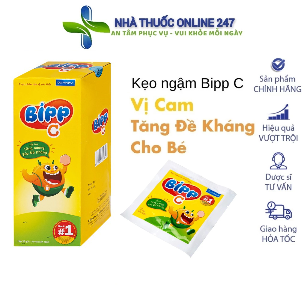 Bipp C, kẹo C tuổi thơ , viên ngậm vitamin c, tăng sức đề kháng cho bé ...