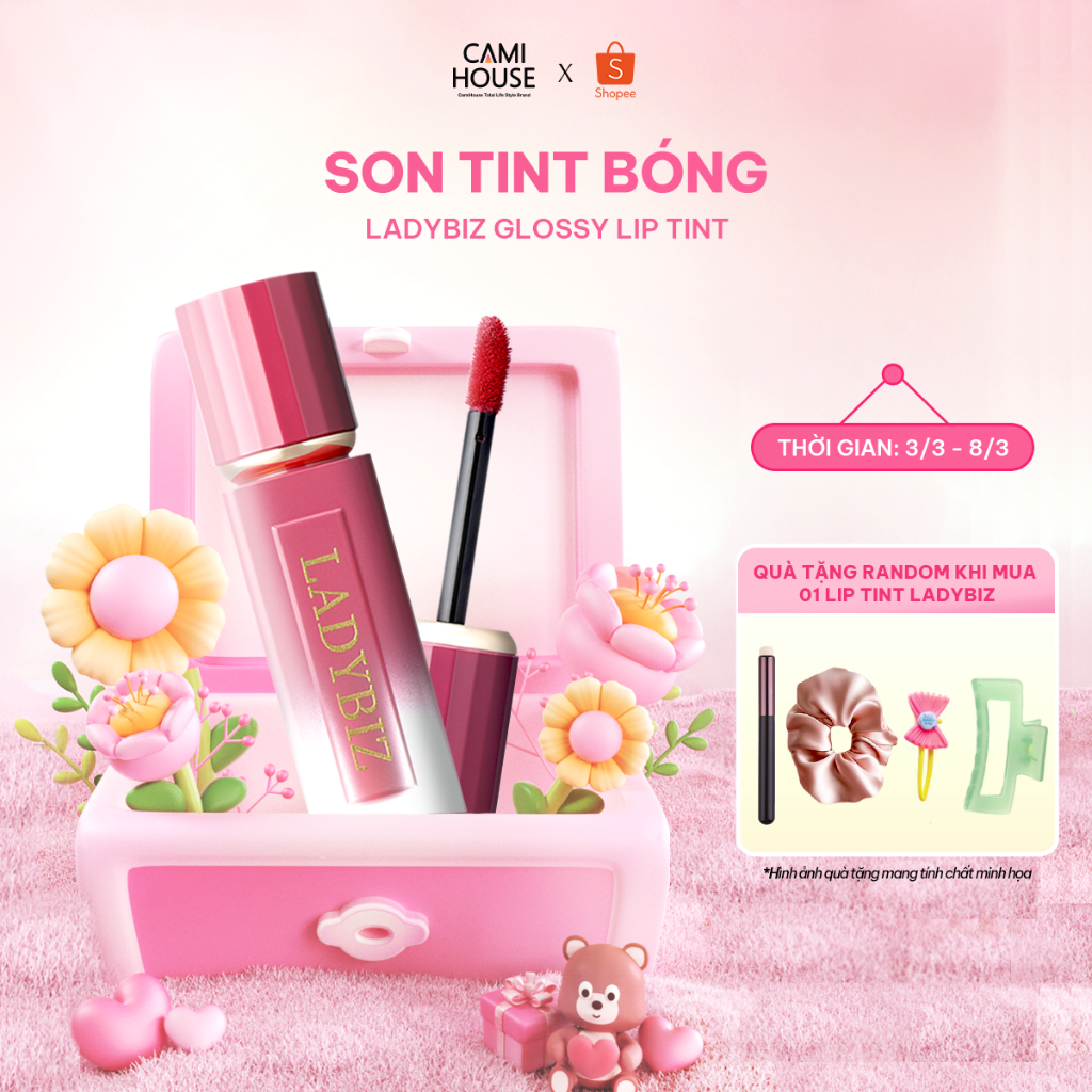 [CAMIHOUSE - Hỏa tốc] Son Tint Lỳ Căng Bóng LADYBIZ City Girl Mood Glossy Lip Tint Cấp Ẩm Lâu ...