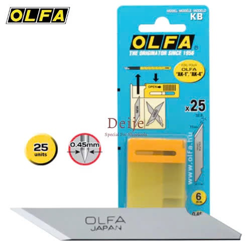 Hộp lưỡi dao Nhật OLFA KB (XB10) dùng cho dao AK-1 và AK-4 (25 lưỡi dao) | Shopee Việt Nam
