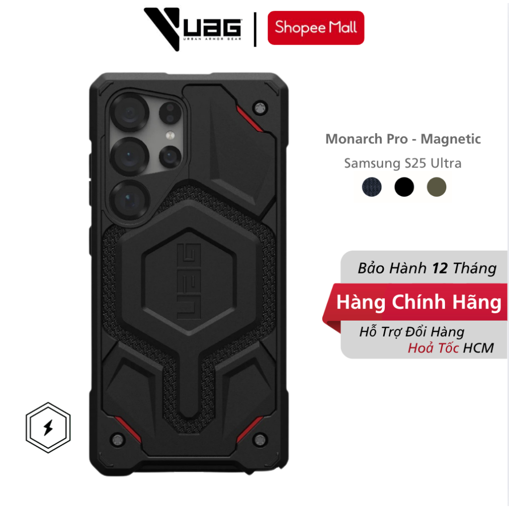 Ốp lưng UAG cho Samsung S25 Ultra Monarch Pro Kevlar Magnetic Sạc từ tính | Chống Sốc | Bảo Hành ...
