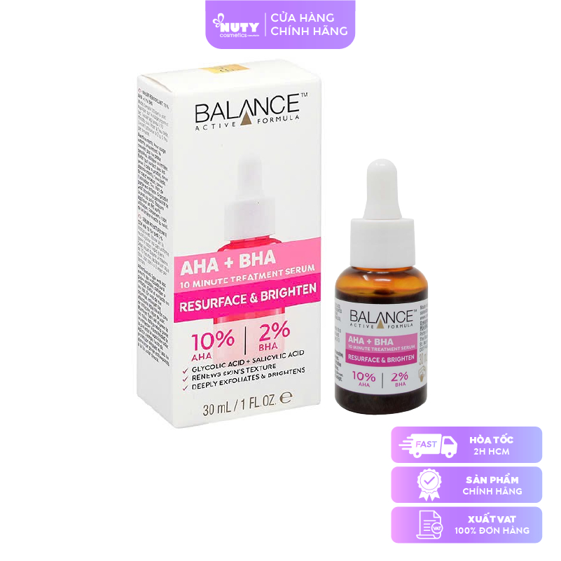 Tinh Chất Tái Tạo, Sáng Da Balance Active Formula AHA + BHA 10 Minute ...