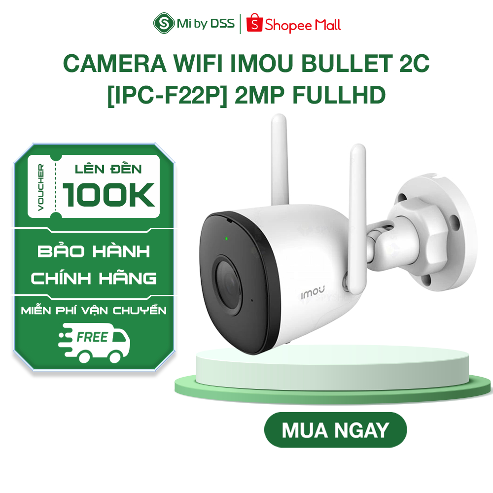 Camera WIFI IMOU Bullet 2C [IPC-F22P] 2MP FullHD - Có Màu Ban Đêm ...