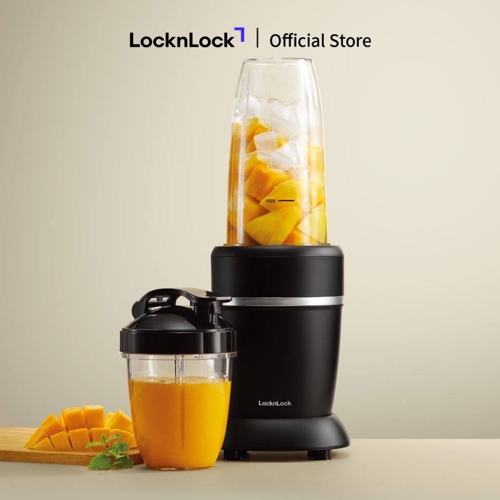 Máy xáy sinh tố LocknLock blender 2 bình đựng 950ml và 500ml xay đá chống trượt EJM452BLK ...