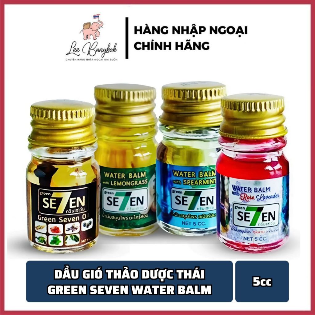 [CHUẨN THÁI] Chai Dầu Gió Thảo Mộc Green Seven / 7 Se7en Water Balm, Dầu Nóng 7 Vị, Bạc Hà ...