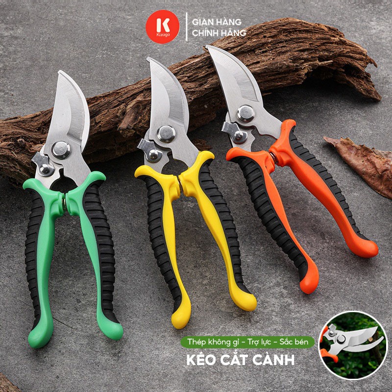Kéo Tỉa Cây Cảnh, Kéo Cắt Cành Trợ Lực Thép Cacbon Không Gỉ, Kéo Cắt ...