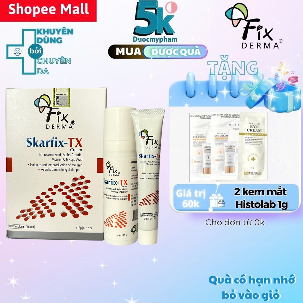 Fixderma Skarfix TX & Skarfix Plus Kem Dưỡng Da Mờ Nám, Đốm Nâu và ...