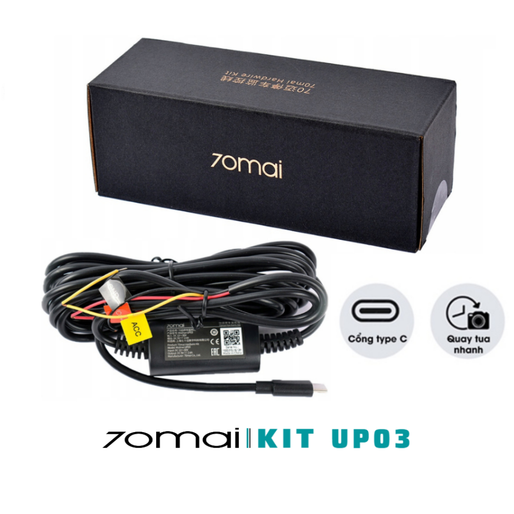 Bộ Dây Nguồn Parking 70mai Hardwire Kit UP03 - Nguồn Parking camera hành trình 70mai cổng Type-C ...