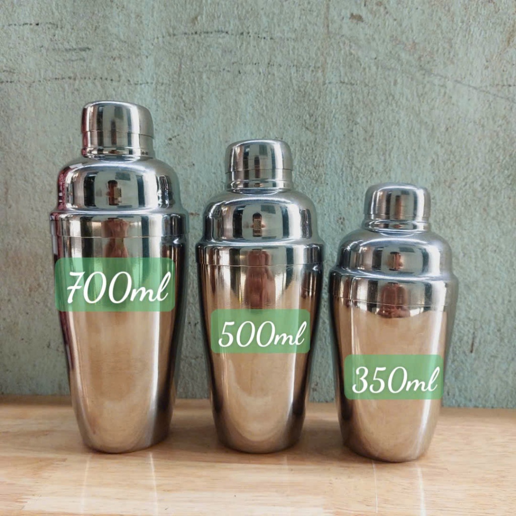 Bình lắc Shaker pha chế cocktail inox 304 cao cấp 350/550/750ml | Shopee Việt Nam