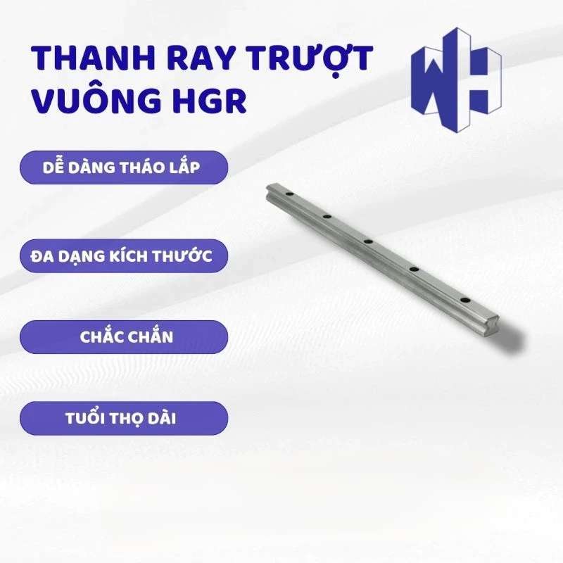 Thanh ray trượt vuông HGR.HGH15.20-1000mm,25-1000mm,30-1000mm | Shopee ...