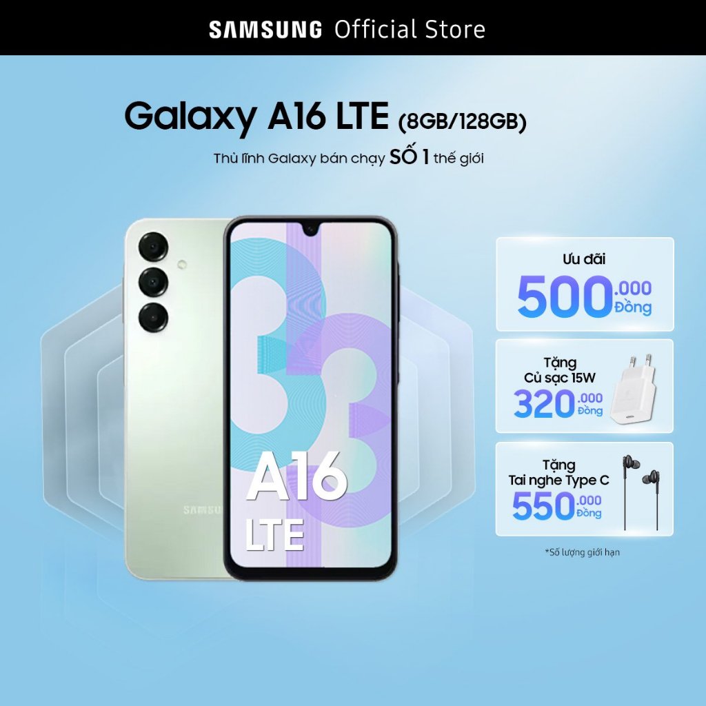 Điện Thoại Samsung Galaxy A16 LTE 4GB/128GB | Shopee Việt Nam