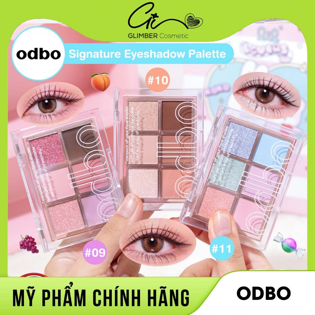 Bảng Màu Mắt Odbo Signature Eyeshadow OD276 6 Ô Phấn Mắt Thái Lan | Shopee Việt Nam