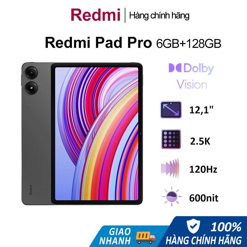 Máy tính bảng Redmi Pad Pro 6GB + 128GB | 12.1 inch 120Hz 2.5K | Pin 10000mAh | Sạc nhanh 33W ...