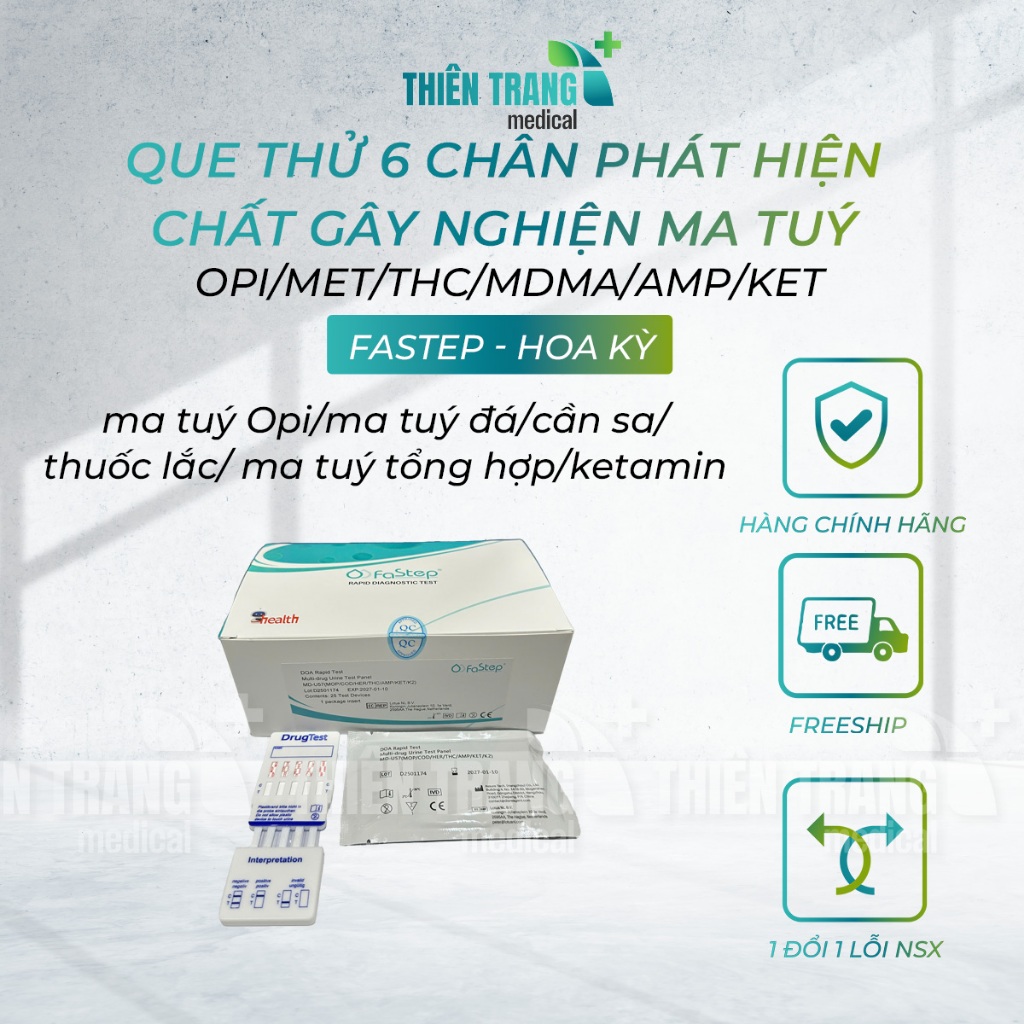 [Che tên giao hoả tốc] Que thử ma túy tổng hợp 6 chân Multi Drug 6 ...