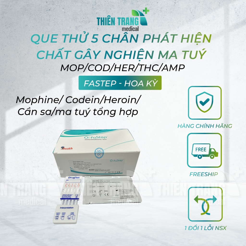 Che tên giao hoả tốc Que thử ma túy tổng hợp 5 chân Multi Drug 5 Panel ...