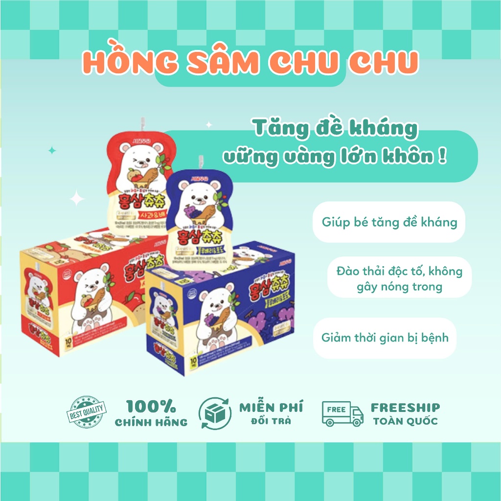 Hồng Sâm Chu Chu Hàn Quốc Giúp Bé Tăng Chiều Cao, Tăng Sức Đề Kháng ...