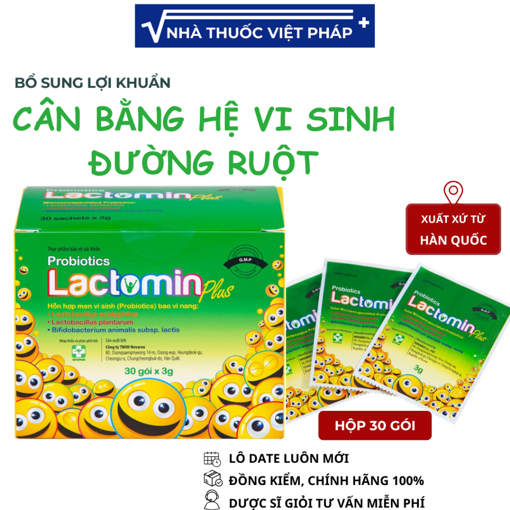 Men Lactomin Plus Novarex Probiotics bổ sung lợi khuẩn, giúp cân bằng ...