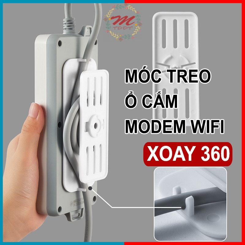 Móc Treo Ổ Cắm Điện, Modem Wifi Dán Tường Chịu Lực hơn 5kg Dễ Dàng Tháo ...