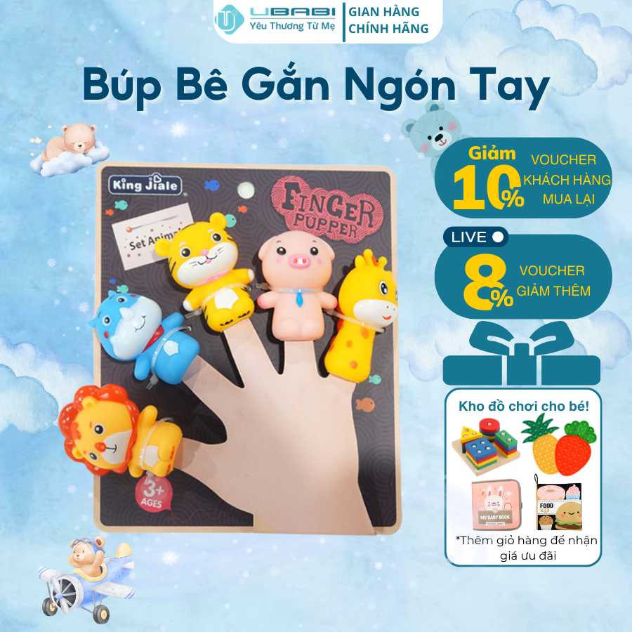 Set 5 Búp Bê Ngón Tay Động Vật Ubabi UB-PK025 Bộ Đồ Chơi Kể Chuyện Phát ...