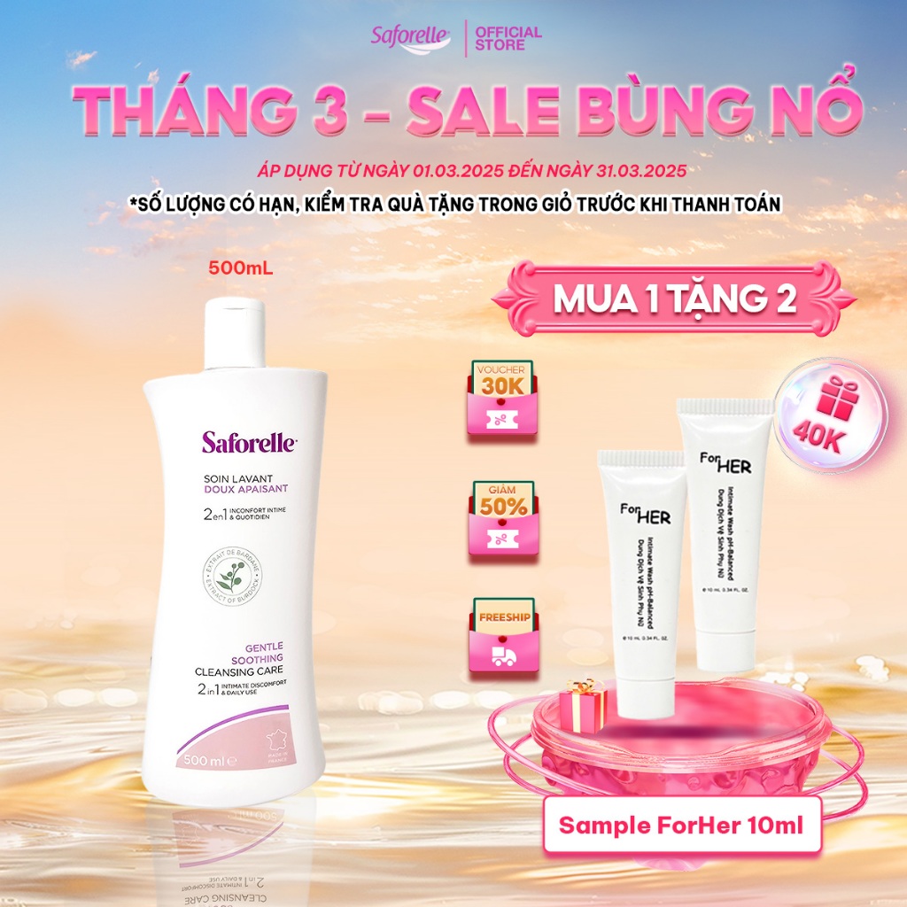[Hàng nội địa Pháp] Dung dịch vệ sinh phụ nữ Saforelle Gentle Cleansing ...