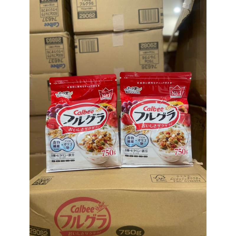 Date9/ 2025 Ngũ Cốc Sấy Khô Calbee nội địa Nhật Bả 750g ĐỎ | Shopee ...