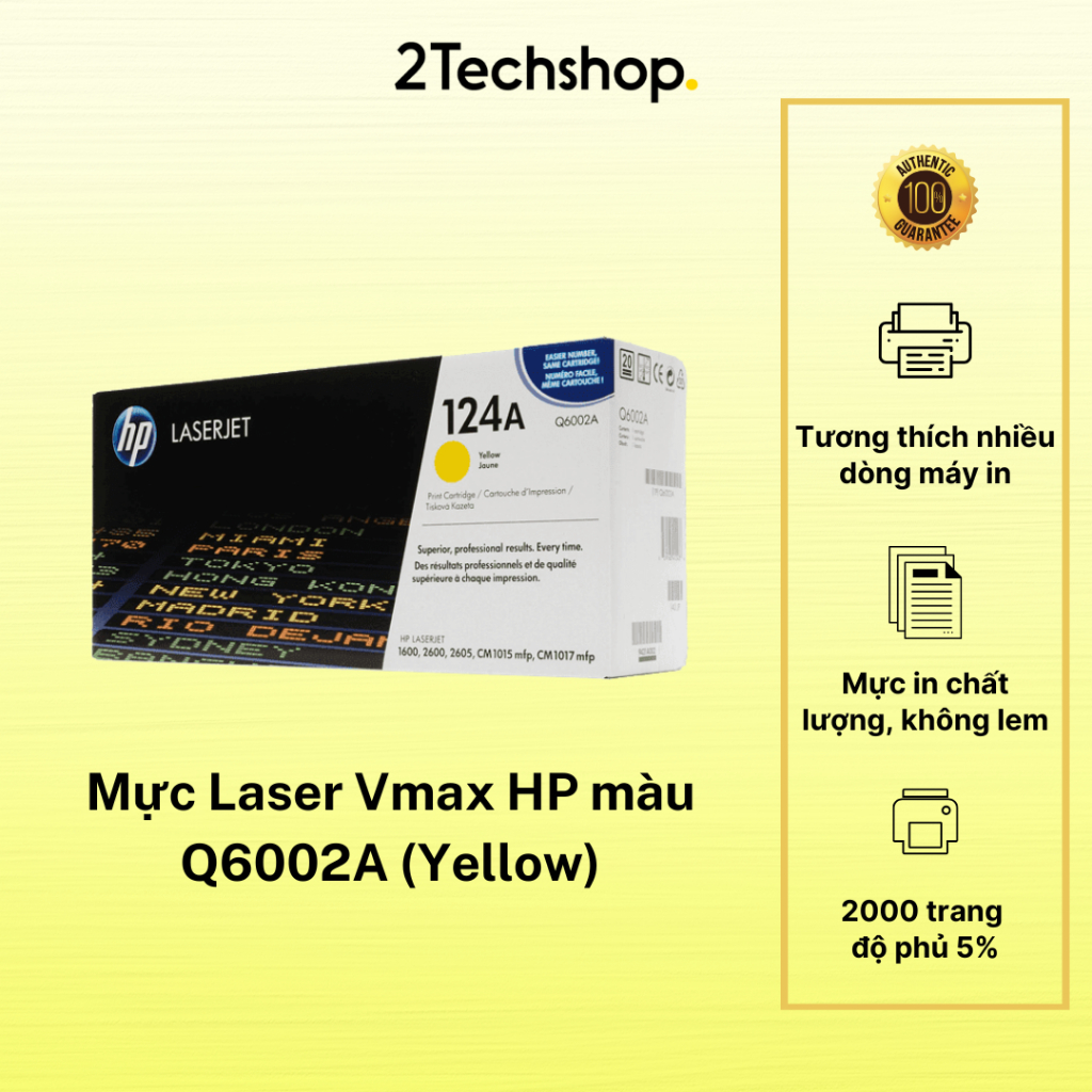 Mực Laser Vmax HP màu Q6002A (Yellow) | Shopee Việt Nam