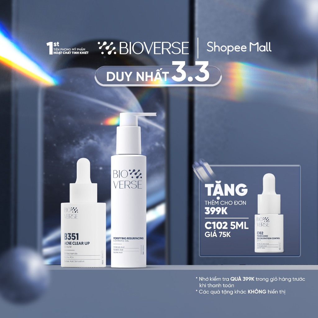 Bioverse Bộ Đôi Gel Rửa Mặt Porifying Resurfacing 150ml Và Tinh Chất ...