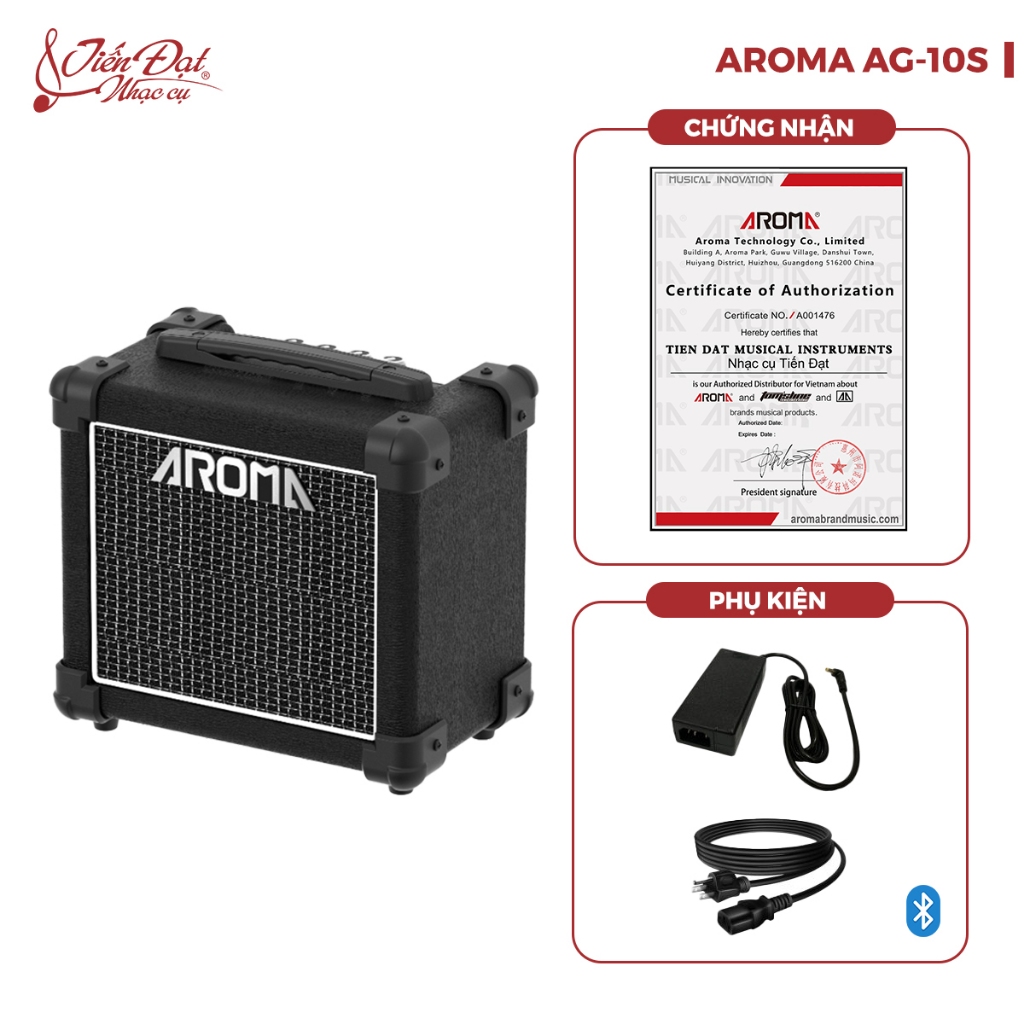 Ampli/ Amply/ Âm ly Đàn Guitar Điện AROMA AG-10S 10W, Có Bluetooth | Shopee Việt Nam