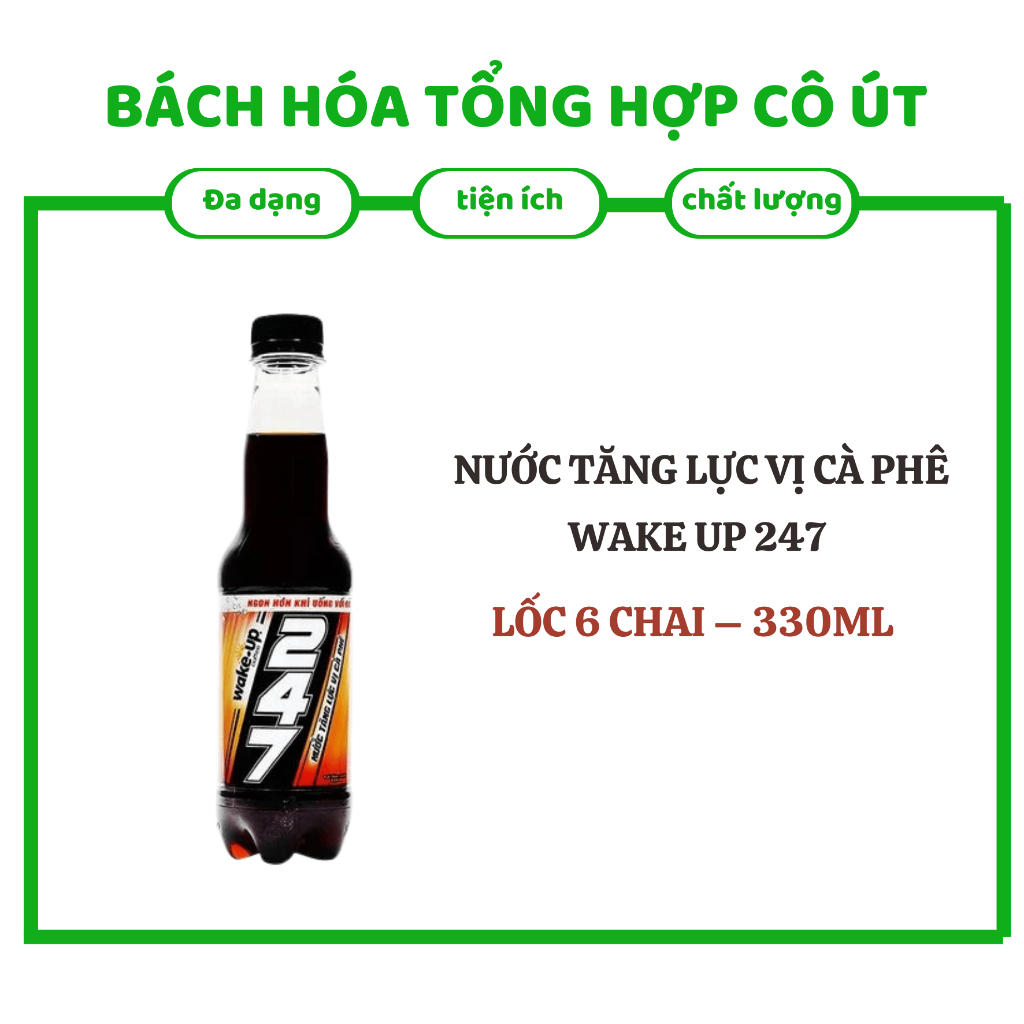 Nước Tăng Lực Vị Cà Phê Wake up 247 – Lốc 6 chai – 330ml | Shopee Việt Nam