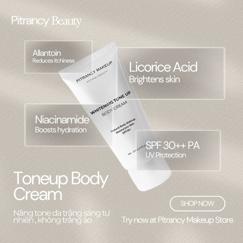 Kem Body Makeup Toneup Da Pitrancy Makeup | Shopee Việt Nam